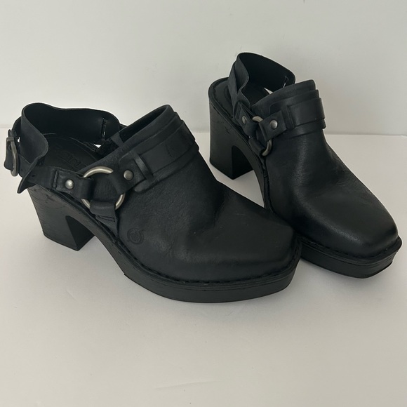 Born | Shoes | Born The Hudson Black Genuine Leather Sling Strap ...